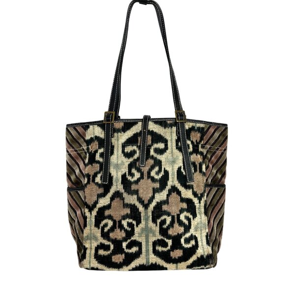 ZEN Garage | Bags | Zen Garage Tote Bag Ikat Hard Sided Woven Silk ...